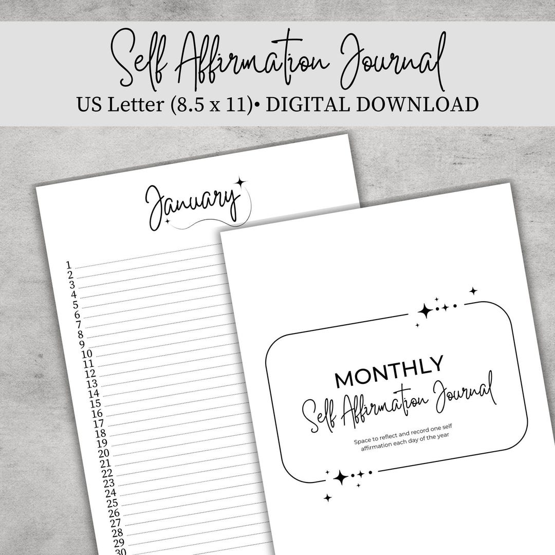 Affirmations Journal 365 Days - Monthly, Weekly, and Habit Tracker for ...
