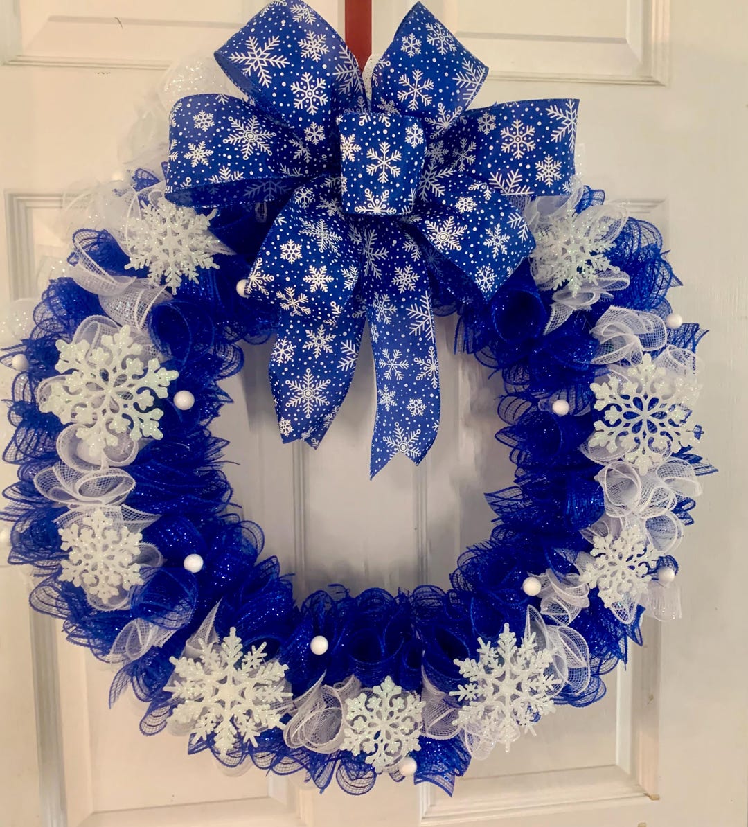 Snowflake Winter Wreath - Etsy