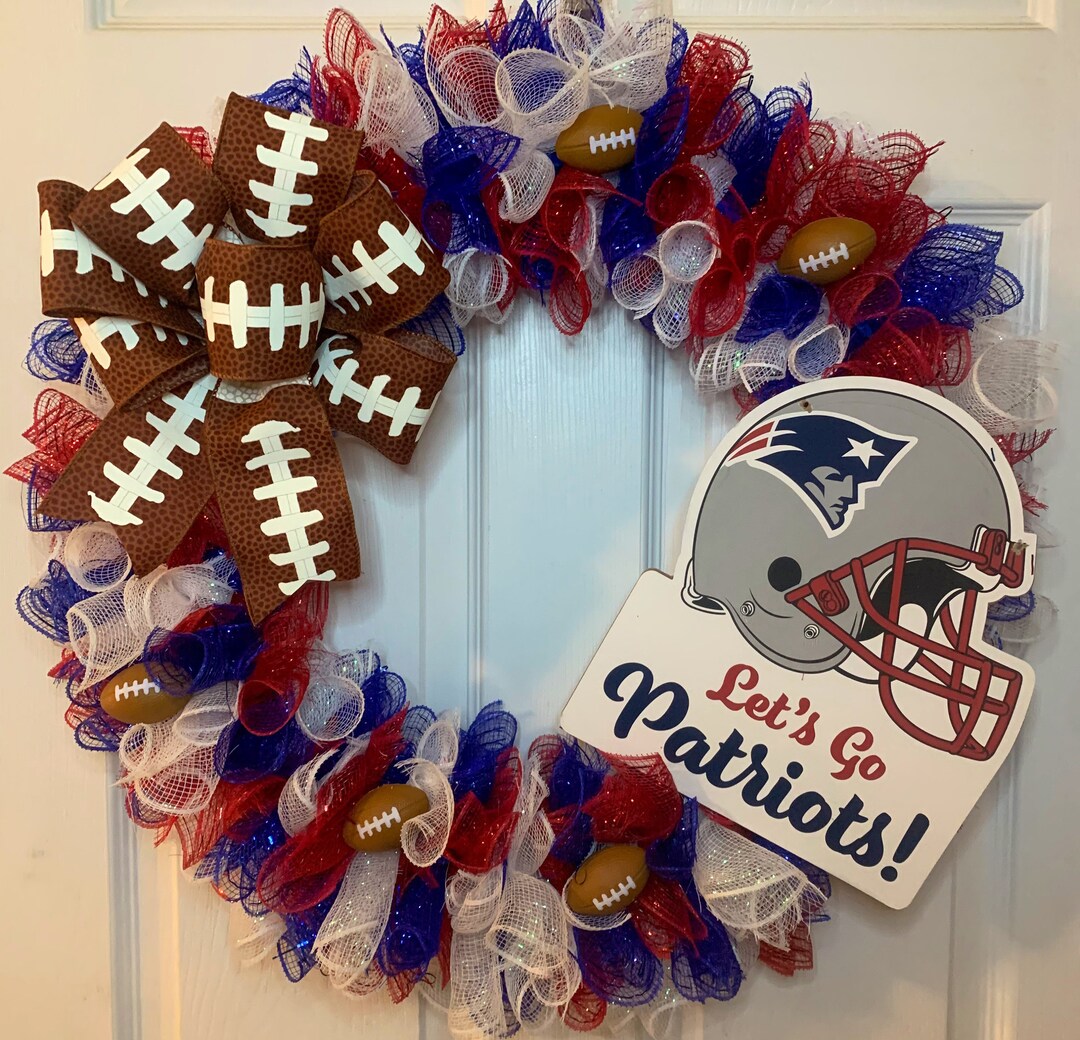New England Patriot Wreath - Etsy