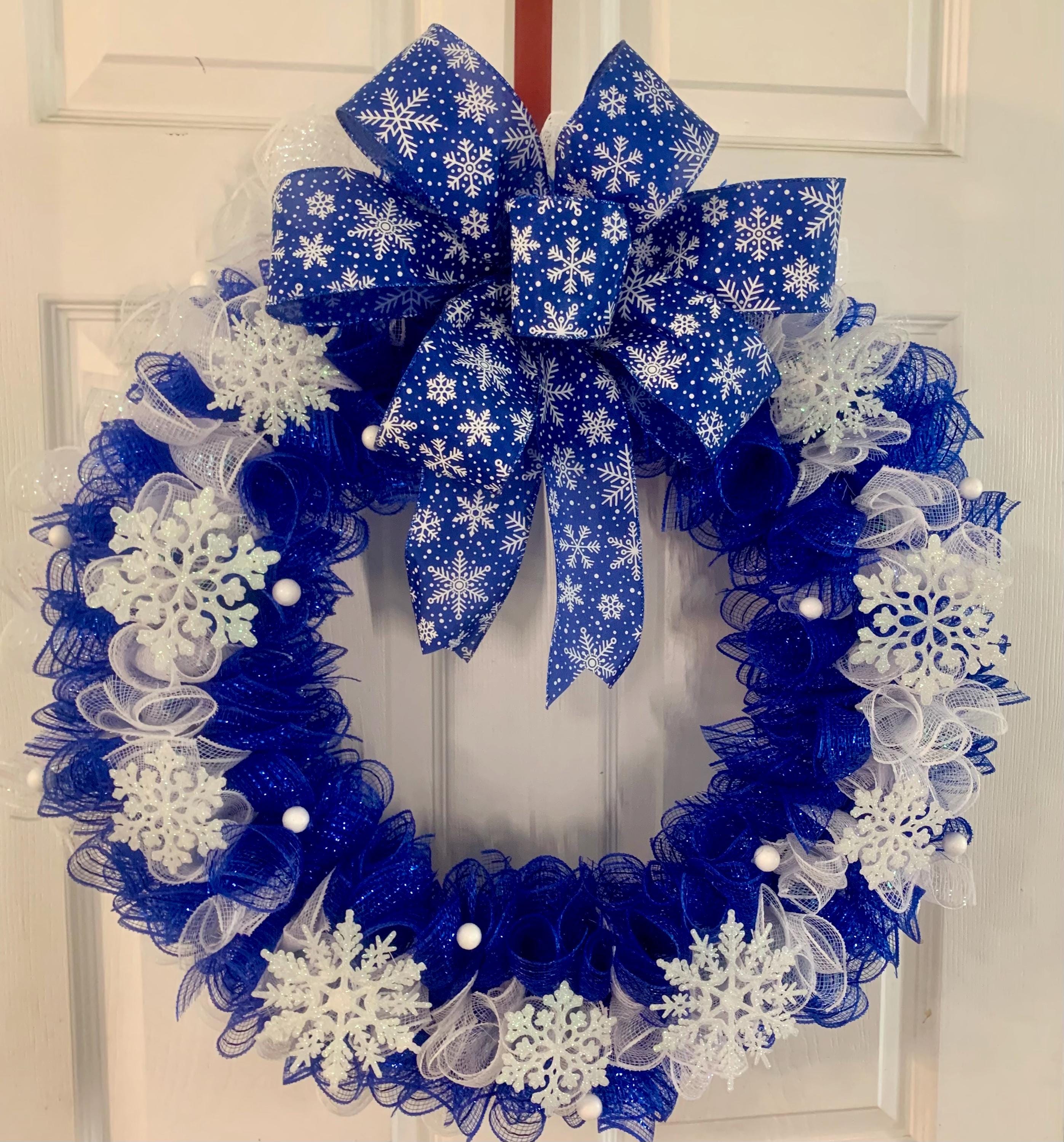 Snowflake Winter Wreath - Etsy