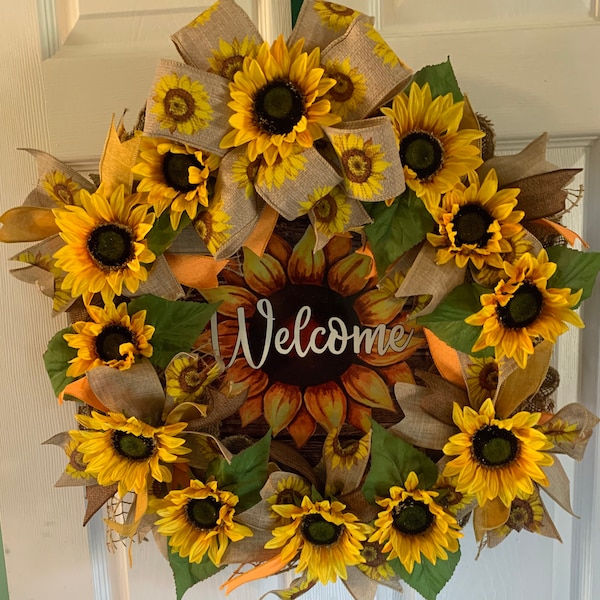 Burlap Sunflowers - Etsy