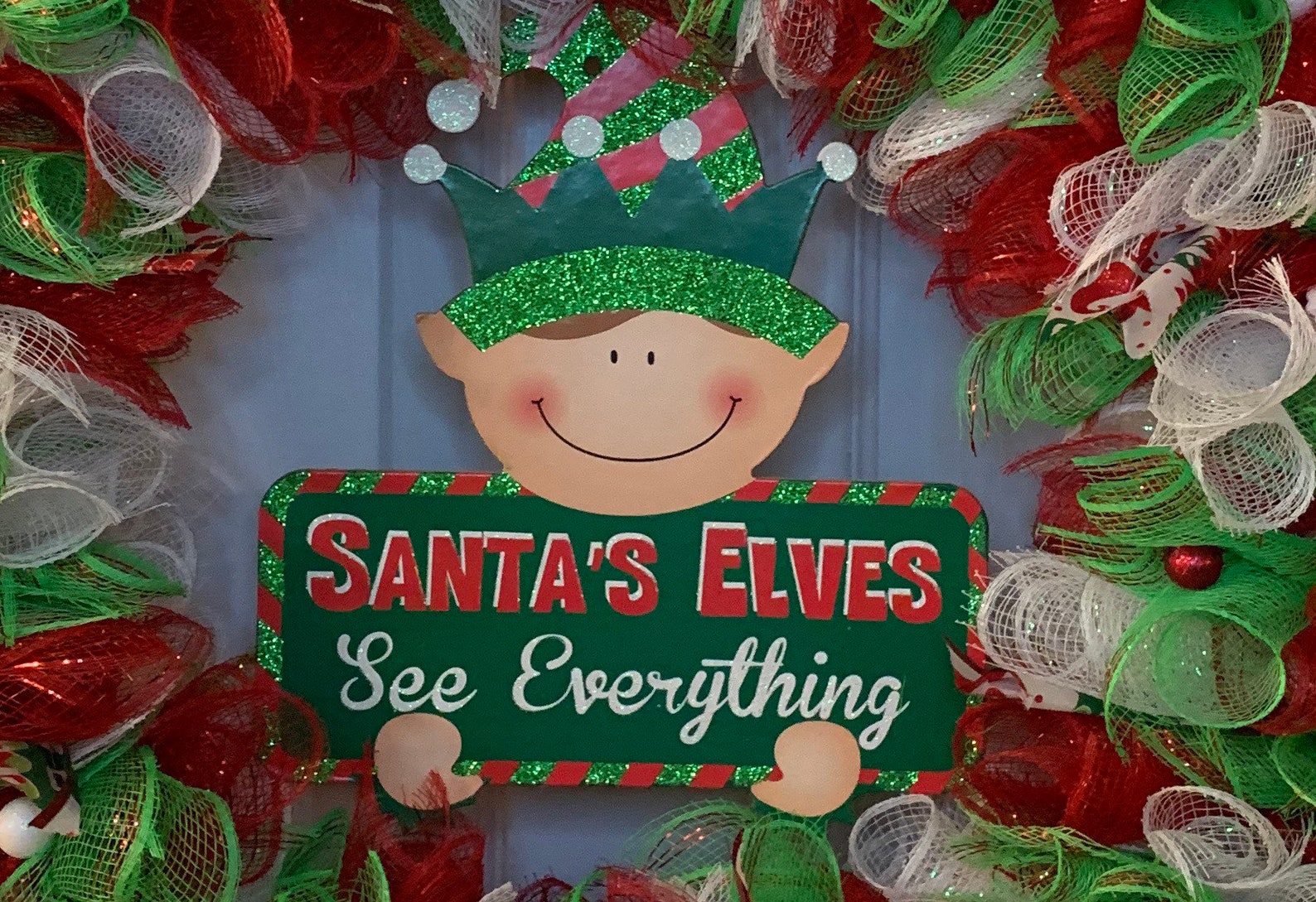 Elf Christmas Wreath. - Etsy