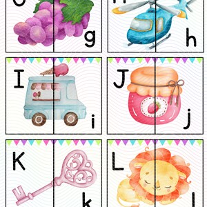 Alphabet Beginning Sounds Puzzles Activity Lowercase Matching - Etsy