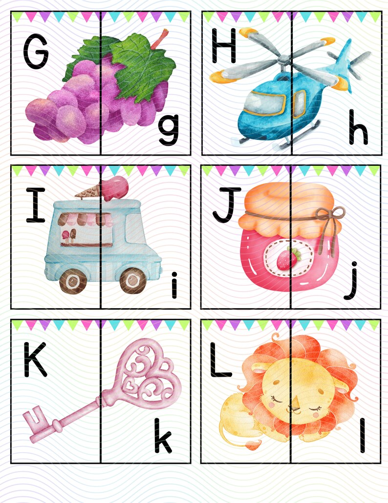 Alphabet Beginning Sounds Puzzles Activity Lowercase Matching - Etsy