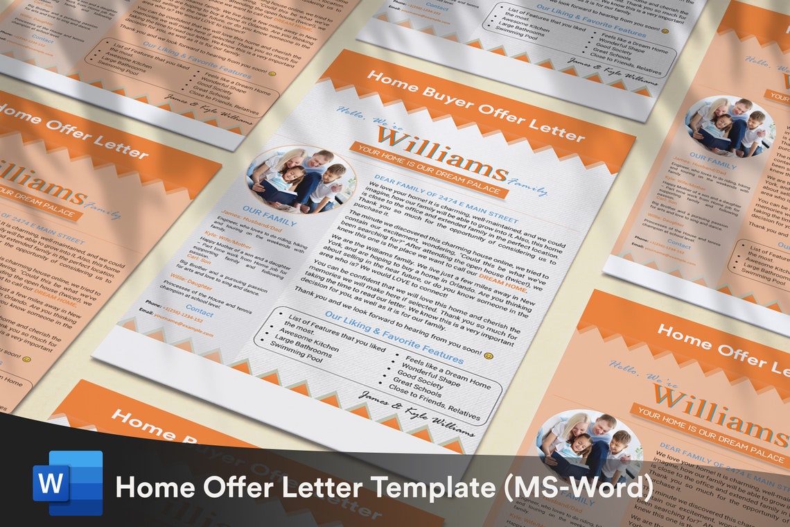 Editable Home Buying Offer Letter MS Word Template Home | Etsy