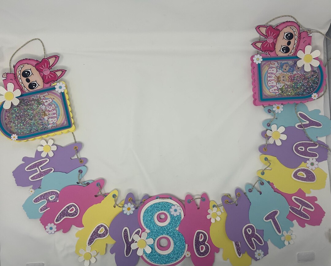 Monster Labu Happy Birthday Banner - Etsy