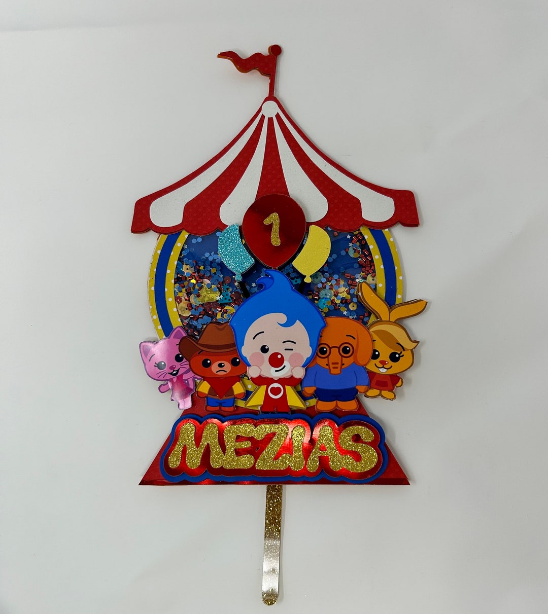 Clown Cake Topper Circus Clown Birthday Party Customized Decoration ...