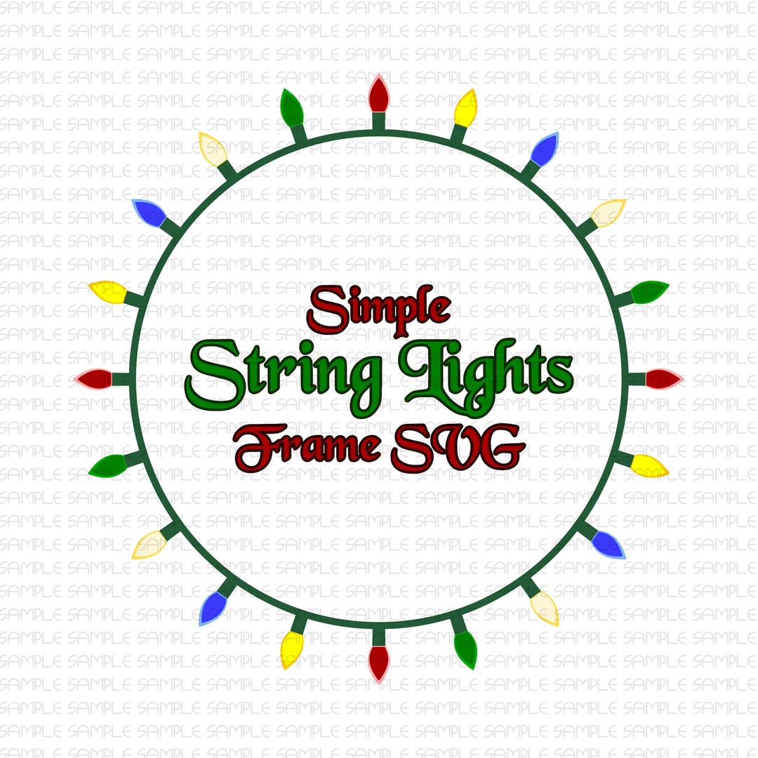 Simple String Lights Frame SVG Digital Clip Art Graphic - Etsy