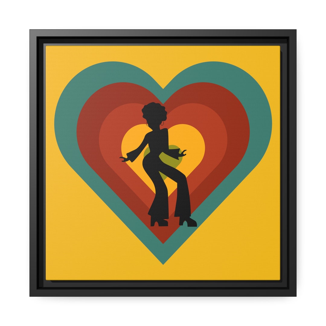 Let's Boogie Funky Town Disco Heart 70's Style Get Down Do the Hustle ...