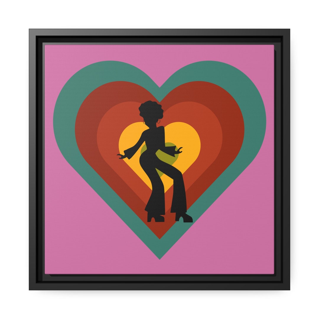 Let's Boogie Funky Town Disco Heart 70's Style Get Down Do the Hustle ...