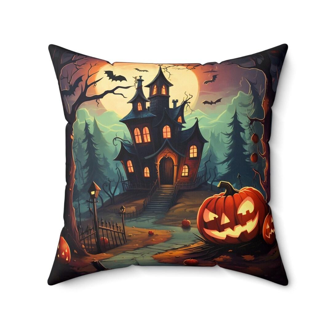 Haunted House Art Print Happy Halloween Decorations Trick or Treat Home ...