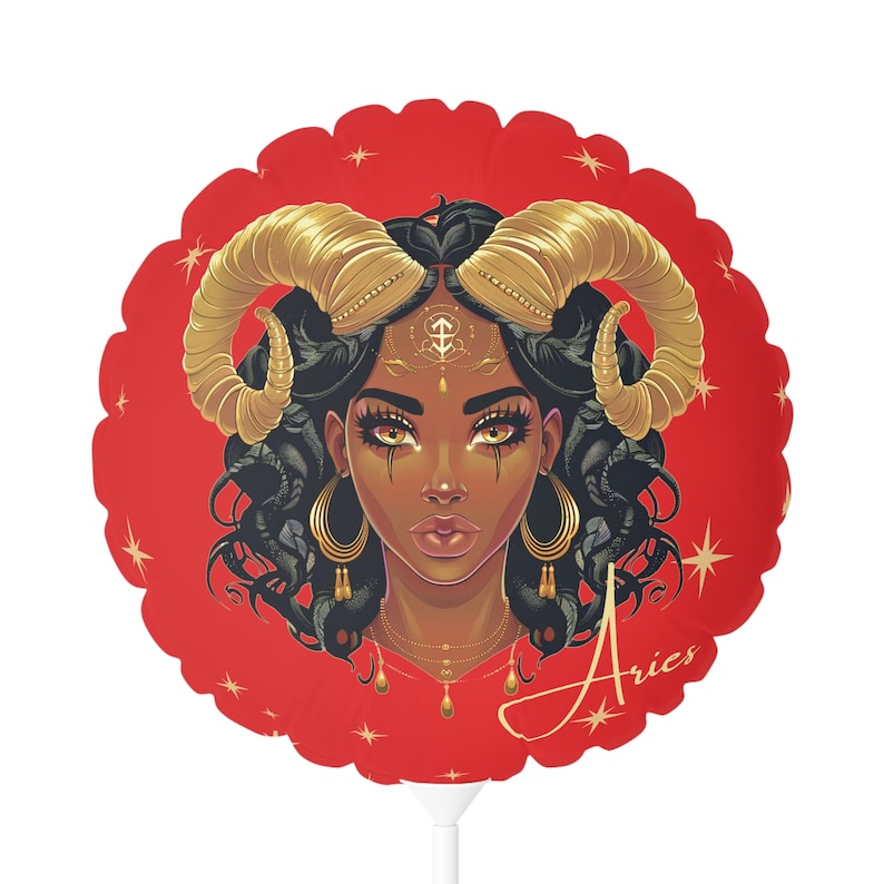 Aries Season Ram Goddess Balloon, March April Birthday Party Decor ...
