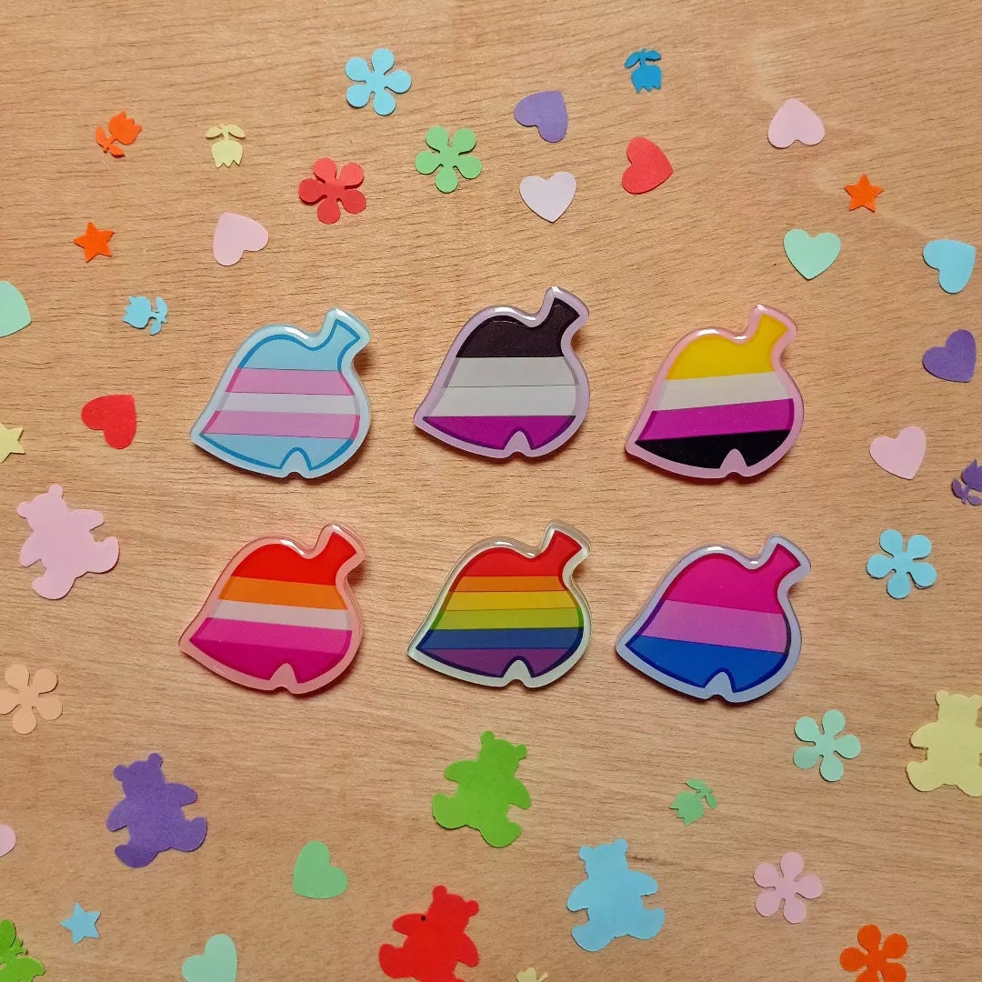 Animal Crossing X LGBT Acrylic Pins, Lgbt Merch, Lgbt Pins, Handmade ...