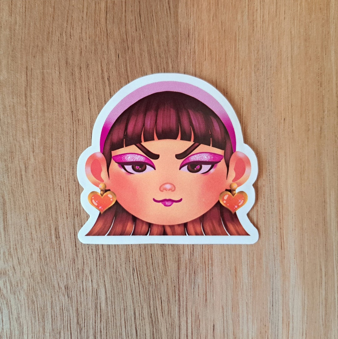 ABBY, RED, STICKER, Fun, Adorable, Cartoon, Decoration, Movie, Anime ...