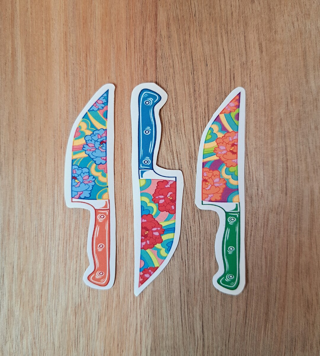 COLORFUL KNIVES STICKERS, Art, Stationery, Colorful, Fun, Decoration ...