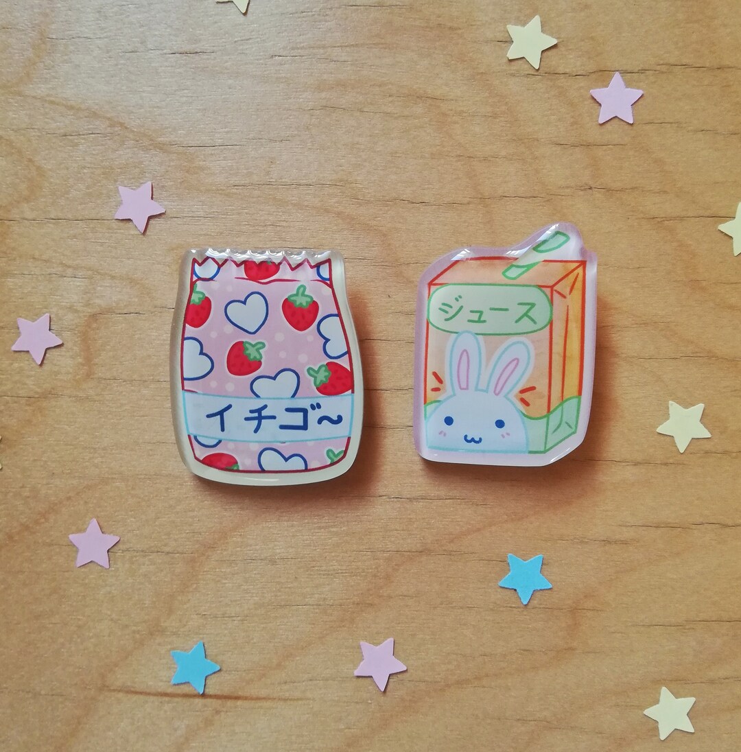 Kawaii Food Pin, Kawaii Pin, Acrylic Pin, Aesthetic Pin, Kawaii Anime ...