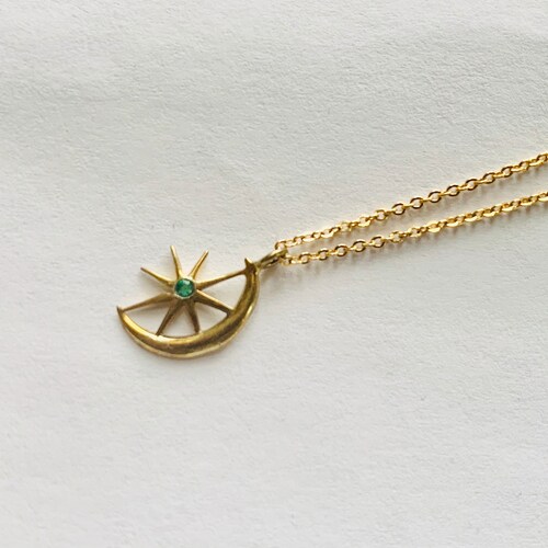 Antique Art Nouveau Moon Star Locket // Gold Filled Locket // - Etsy
