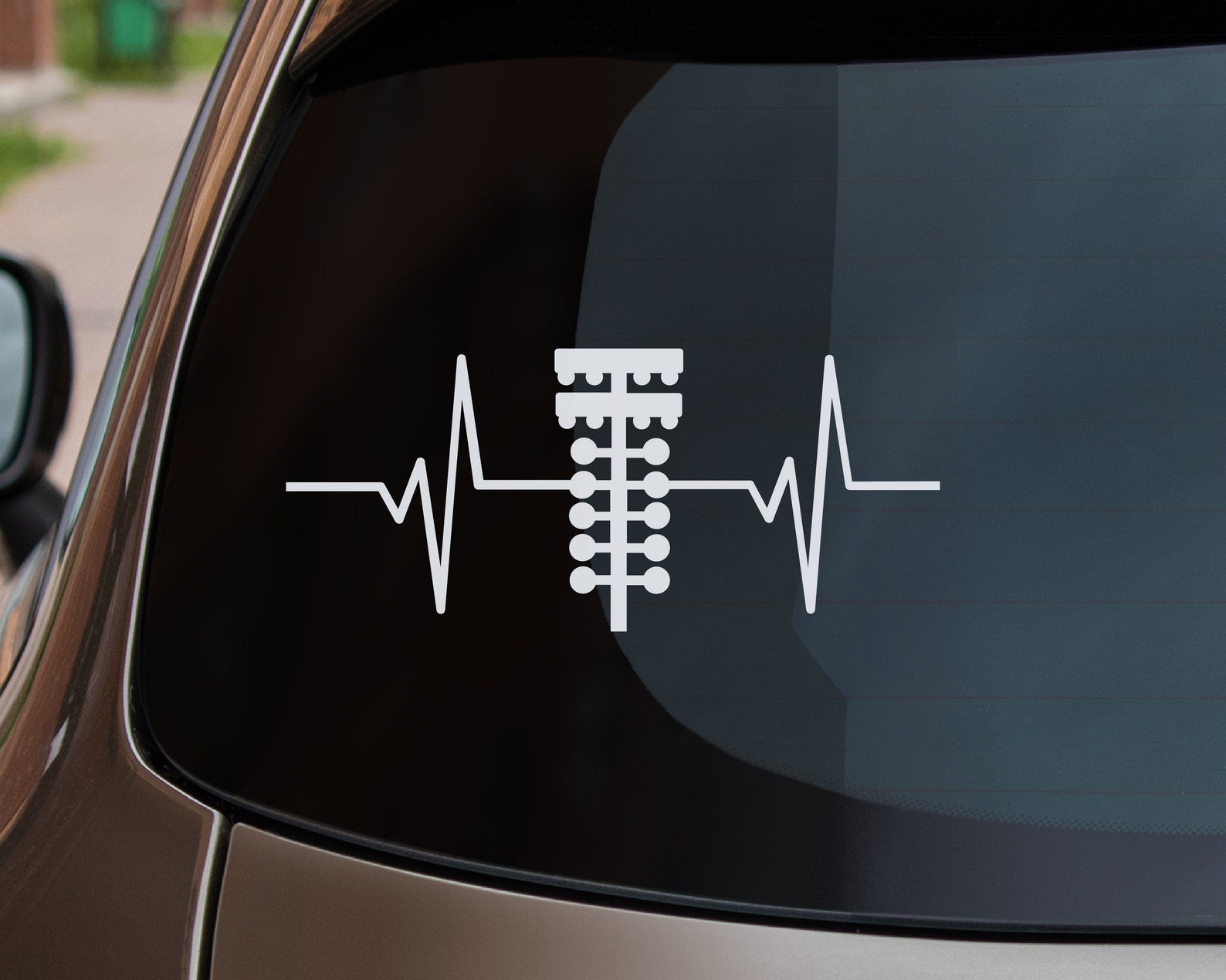 Heartbeat Pulse Drag Racing Car Decal Christmas Tree Decal | Etsy