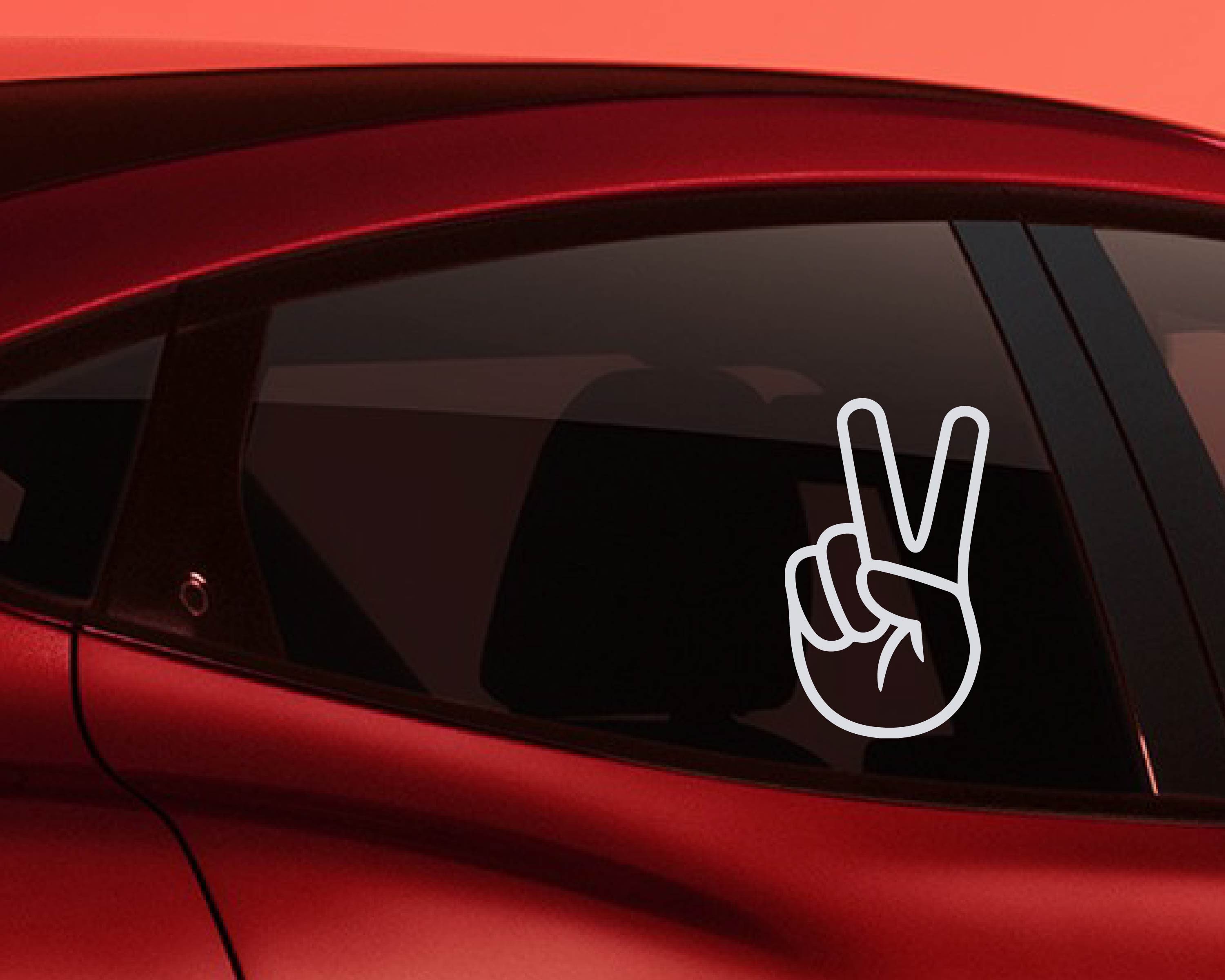 Peace Hand Car Decal Peace Sign Decal Sticker Vinyl Decal | Etsy
