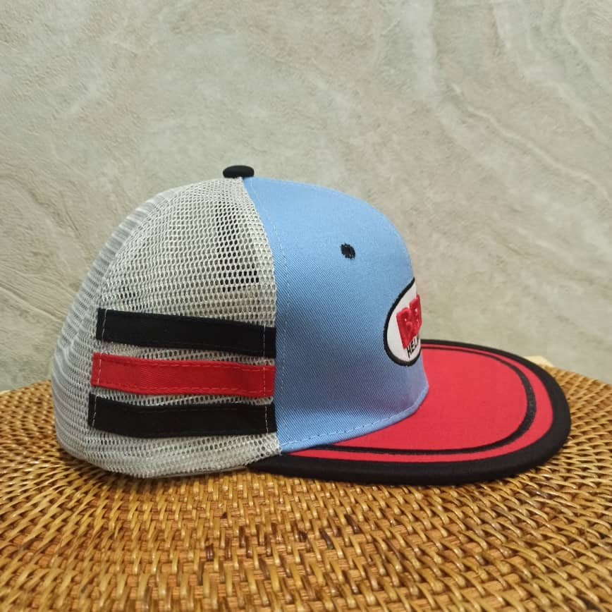 Vintage Bell Helmet Blue Red Logo Trucker Hat 3 Stripe Adjustable ...
