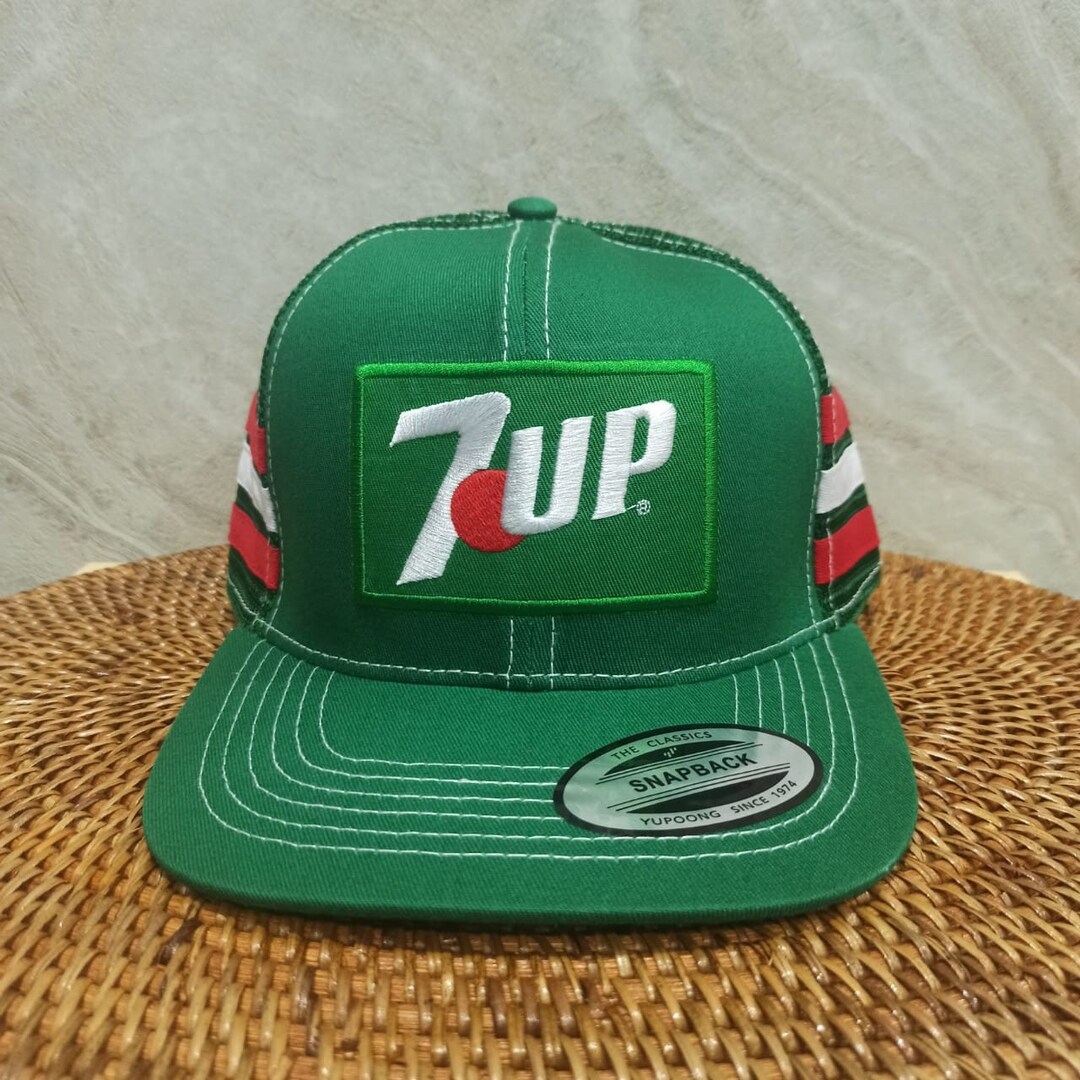 Vintage 7UP 7 UP Logo Patch Trucker Hat 3 Stripe Adjustable - Etsy