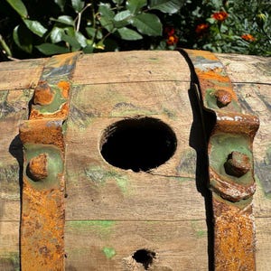 Antique Wooden Barrel - Old Primitive Bowl - Farmhouse - Home Decor ...