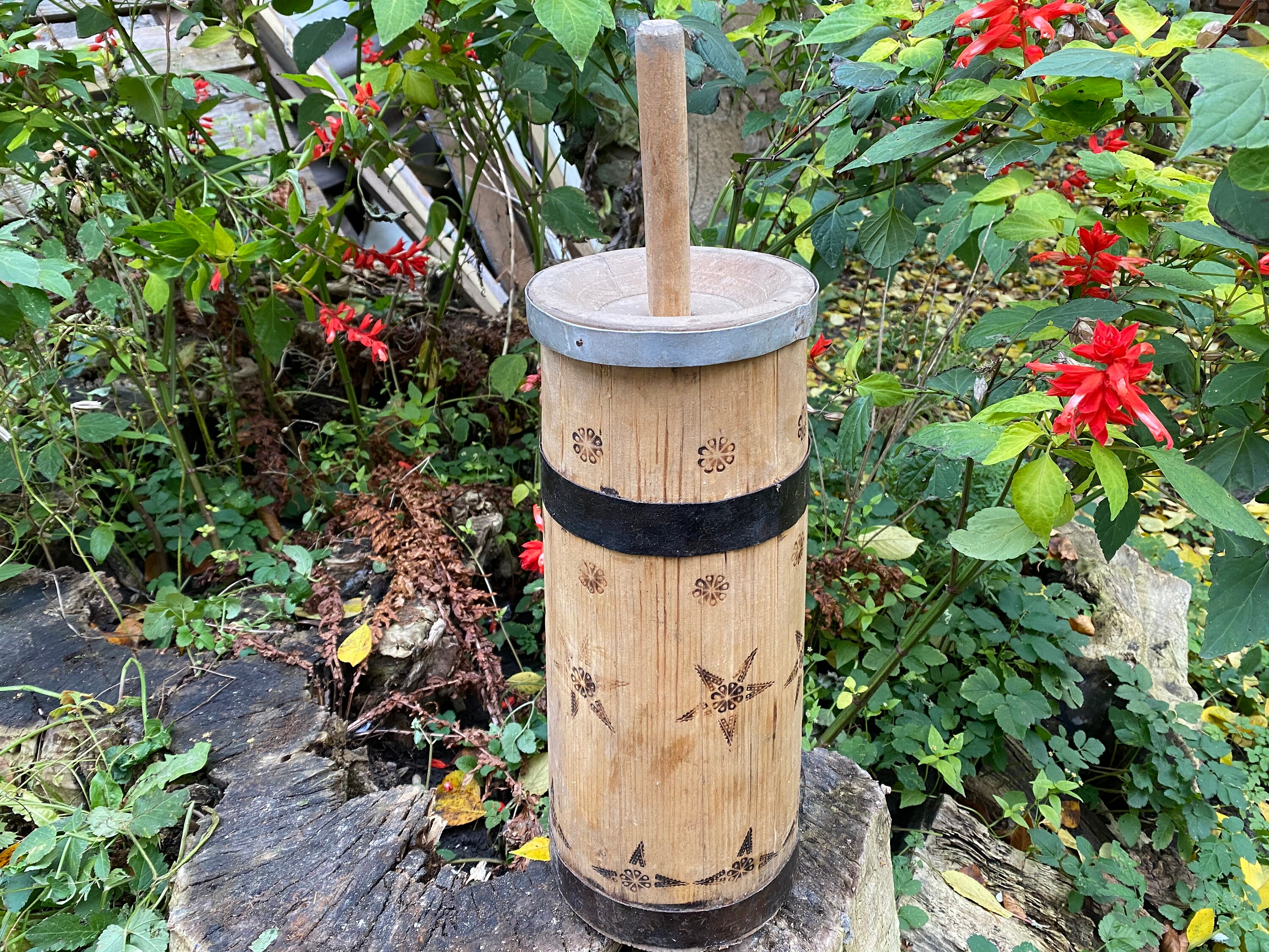 Wooden Bowl - Old Butter Churn - Farmhouse - Home Decor - Rustic Decor ...