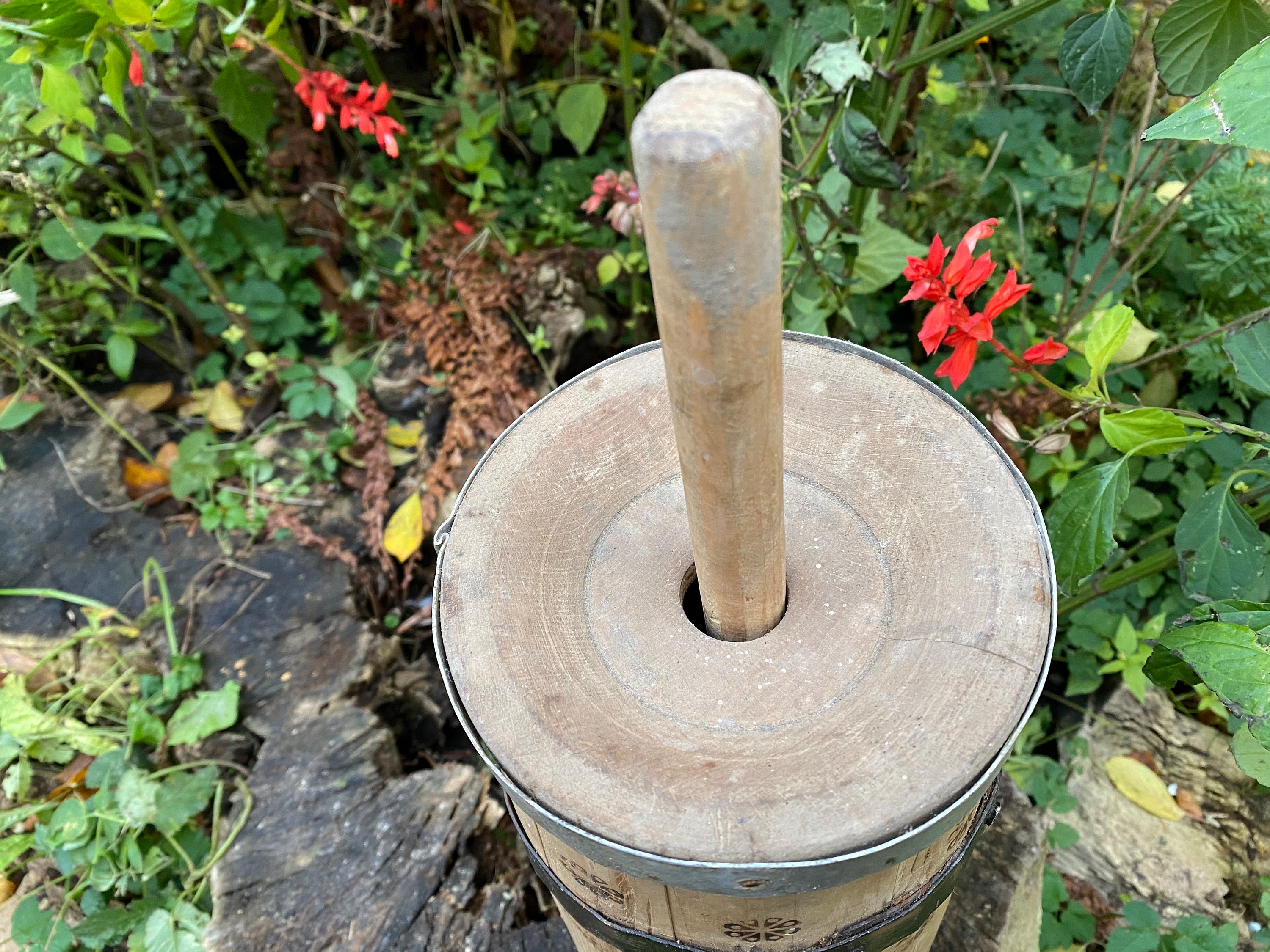 Wooden Bowl - Old Butter Churn - Farmhouse - Home Decor - Rustic Decor ...
