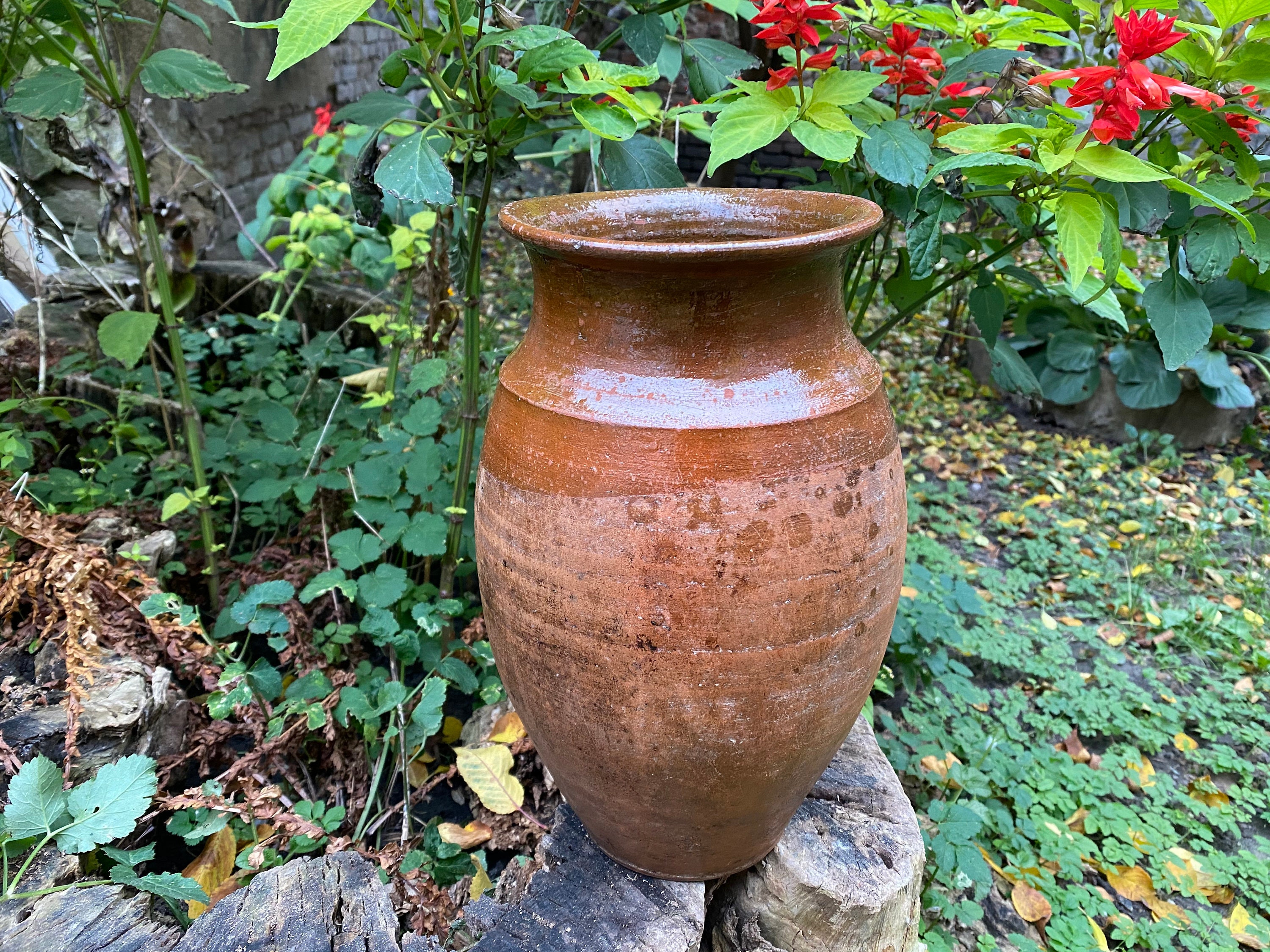 Antique Brown Clay Pot Ceramic Pitcher Milk Jug Ewer - Etsy