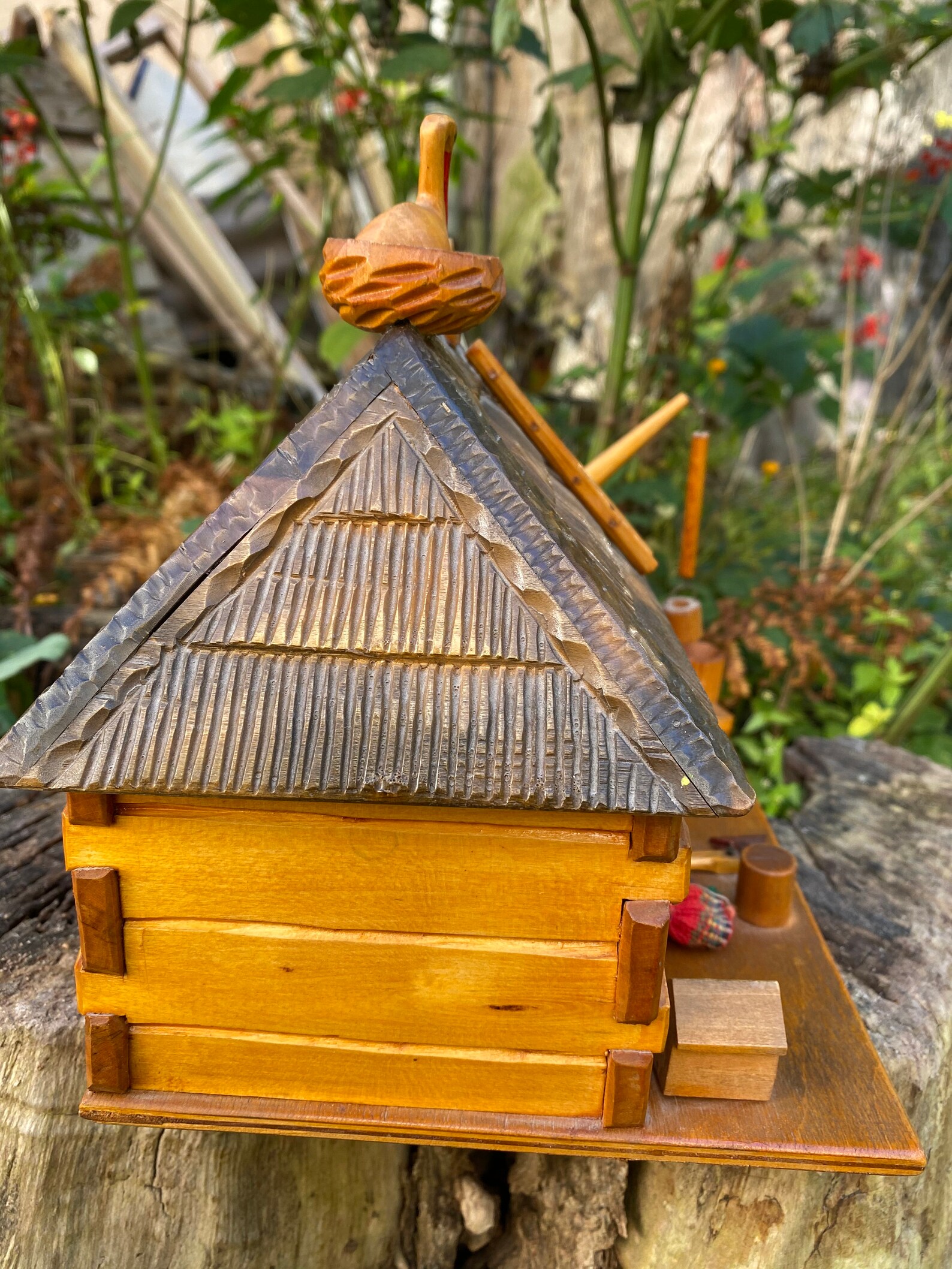 Miniature wooden Hut a doll house Ukrainian village hut | Etsy