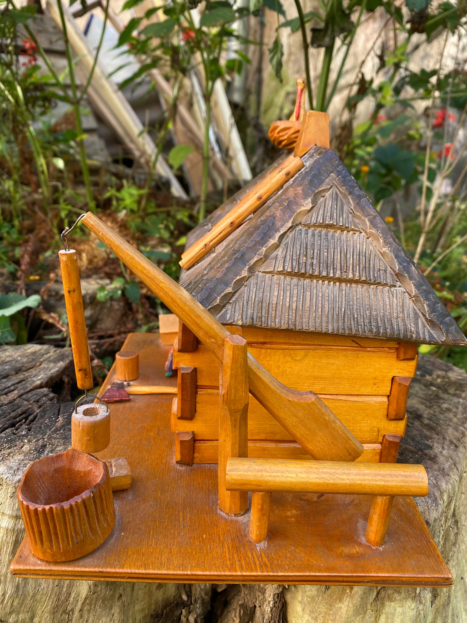 Miniature wooden Hut a doll house Ukrainian village hut | Etsy