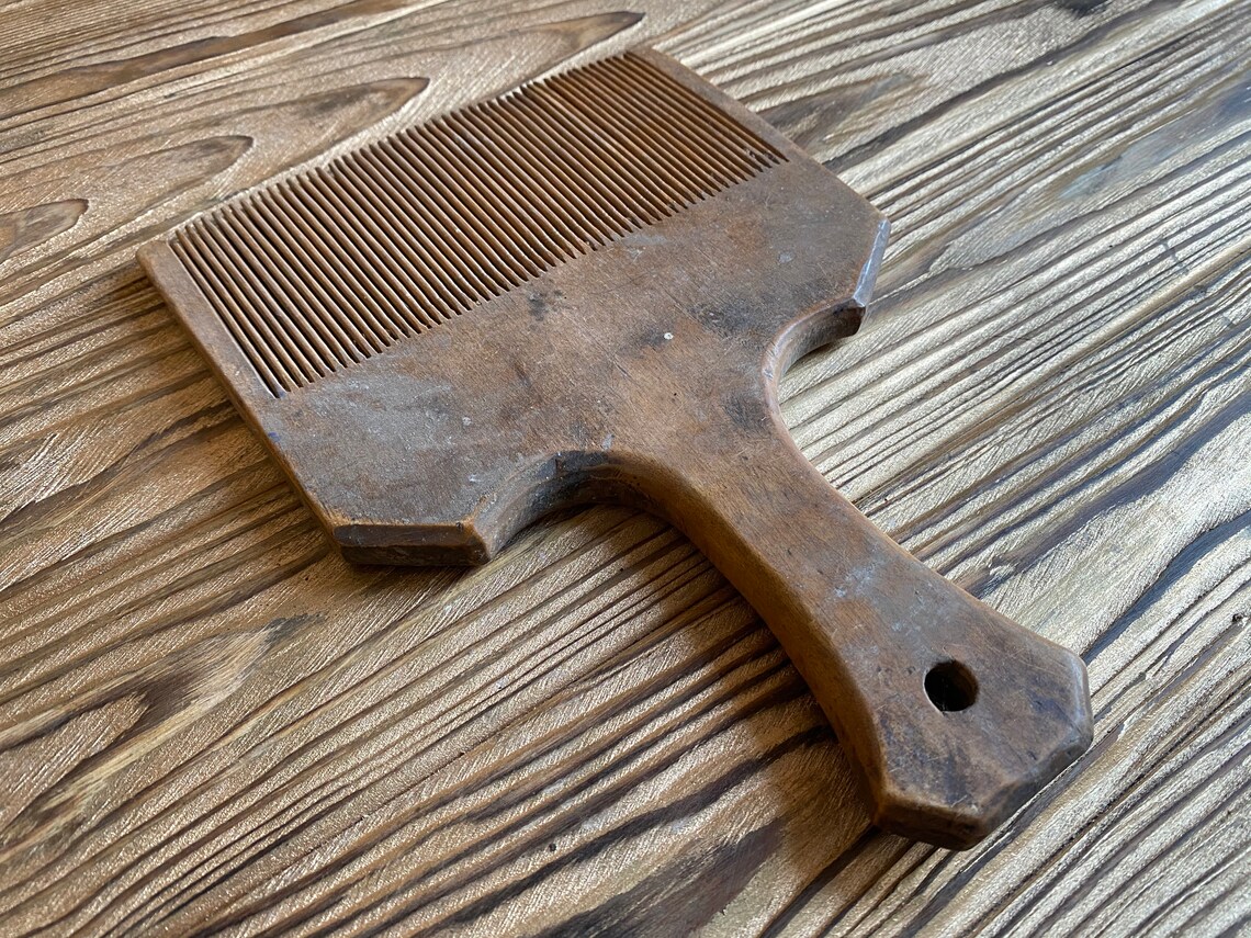Antique Wool Comb Wooden Carder Wool Farmhouse Home - Etsy
