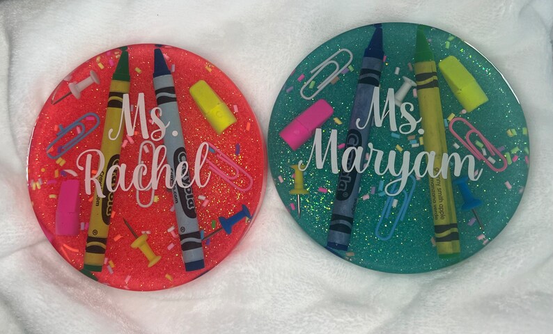 Personalized Teacher Coaster - Etsy