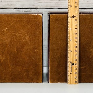 Antique Bookends Decorative Bookshelf Decor Leather & Ceramic Flying ...