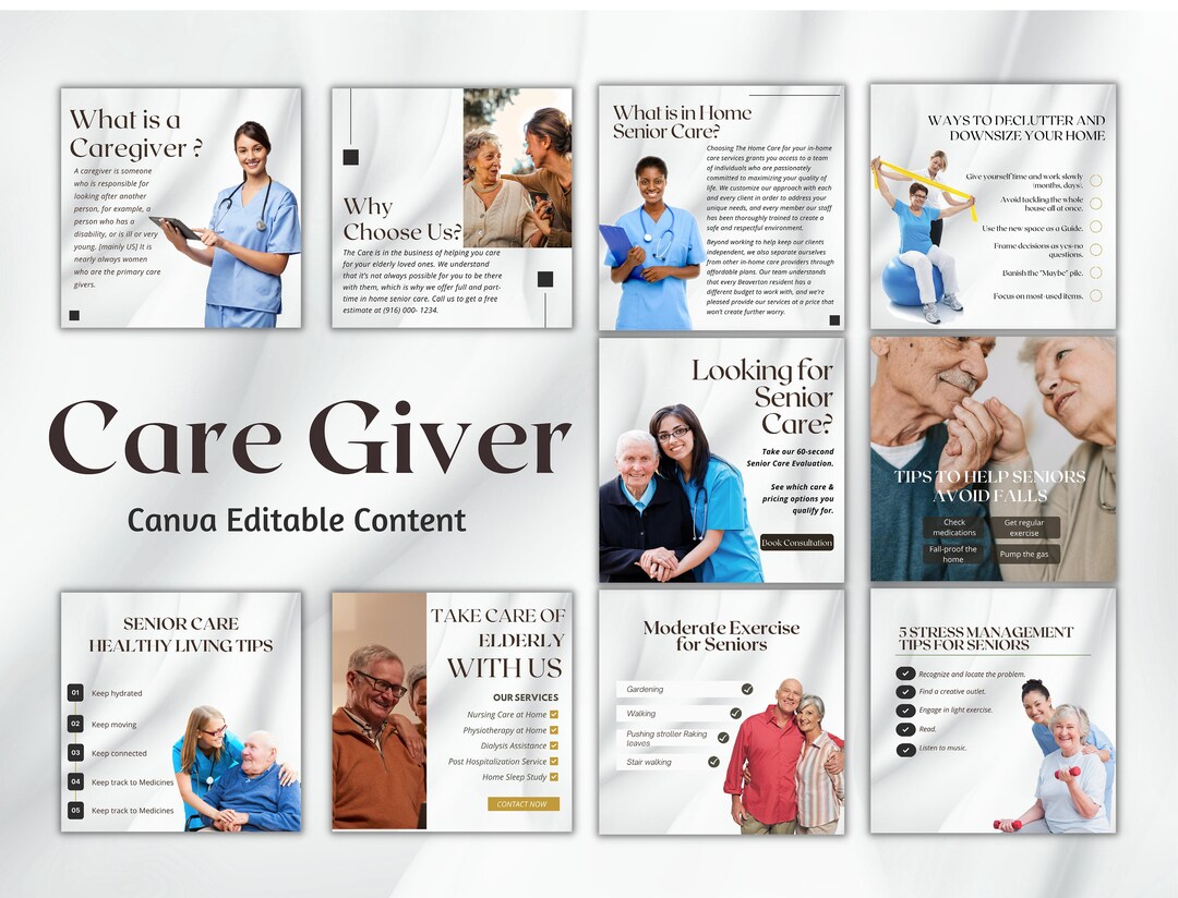 Care Giver Instagram Post Home Care Service Template Home - Etsy