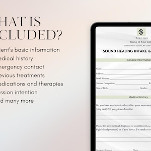 Sound Healing Intake Form: Energy Healing Consent (canva Template) - Etsy