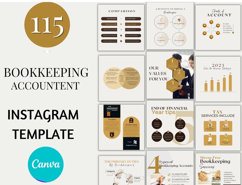 115 Instagram Post Templates for Accountants Bookkeepers | Creative ...