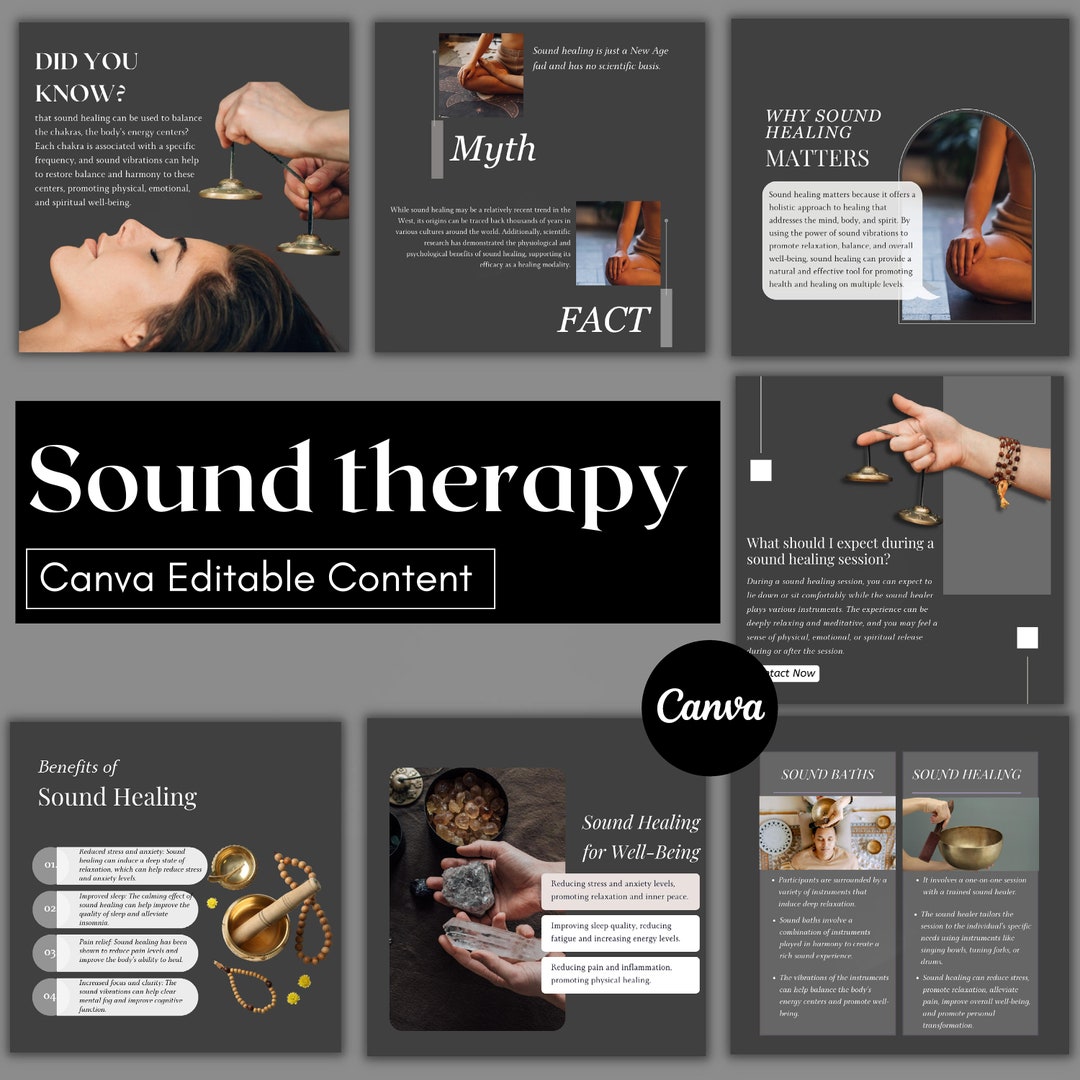 Sound Healing Social Media Templates: Customizable Canva Designs - Etsy