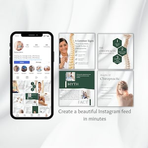 50 Chiropractor Social Media Posts | Editable Canva Templates ...