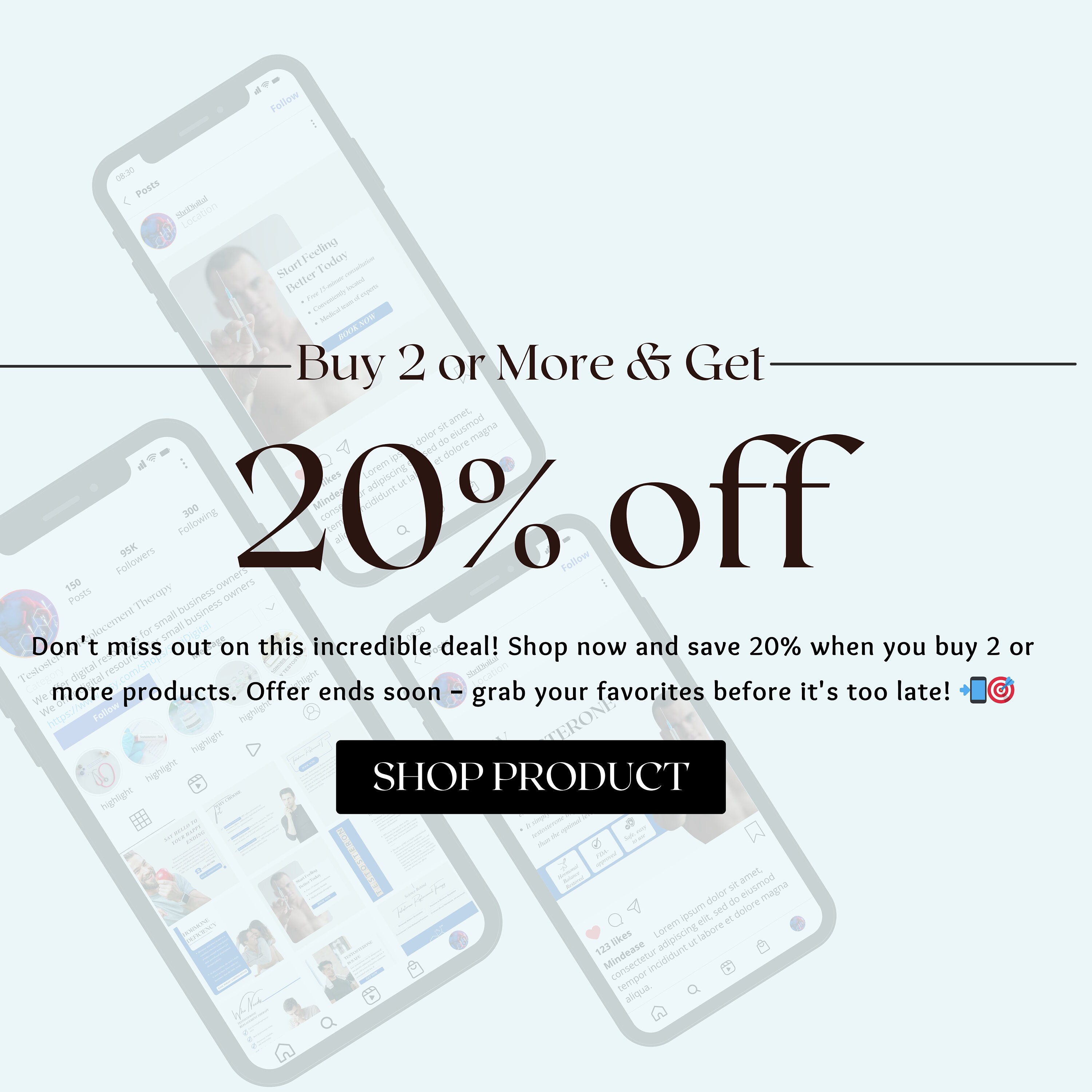 Testosterone Replacement Therapy Canva Editable Template | TRT ...