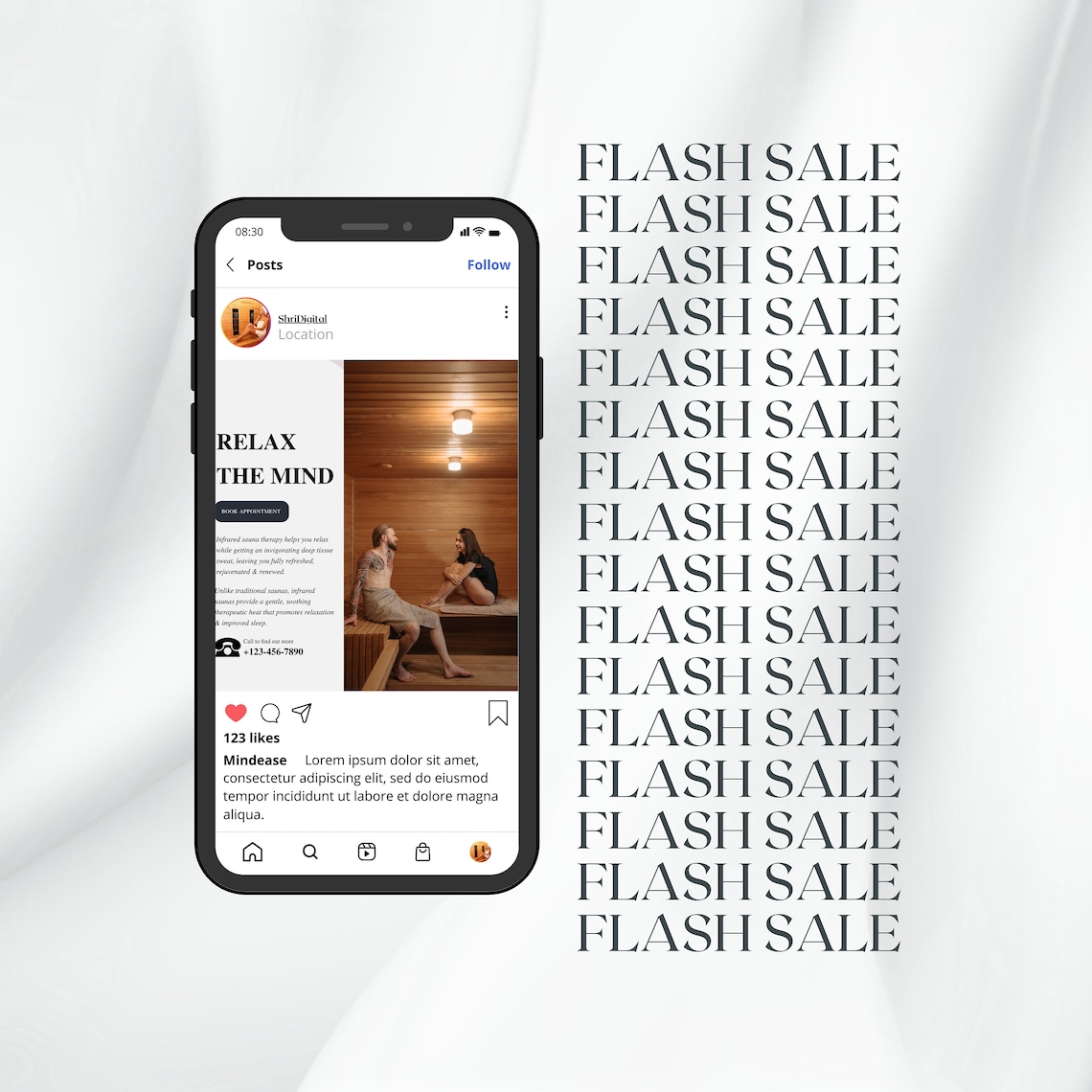 Infrared Sauna Therapy , Instagram Posts, Social Media Templates, Canva ...