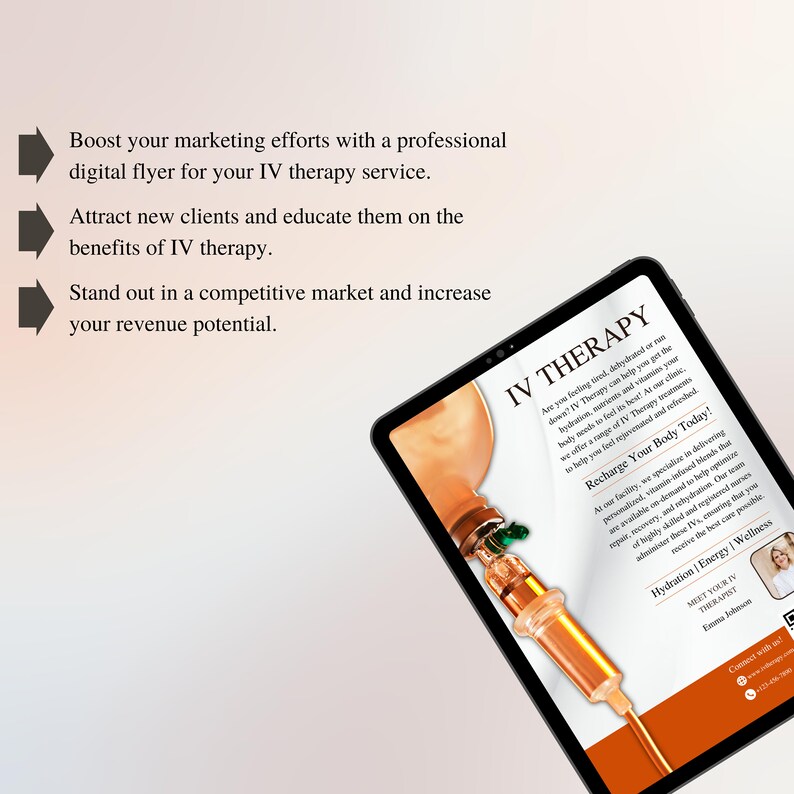 IV Therapy Flyer Template: Editable A4 Canva Design - Etsy
