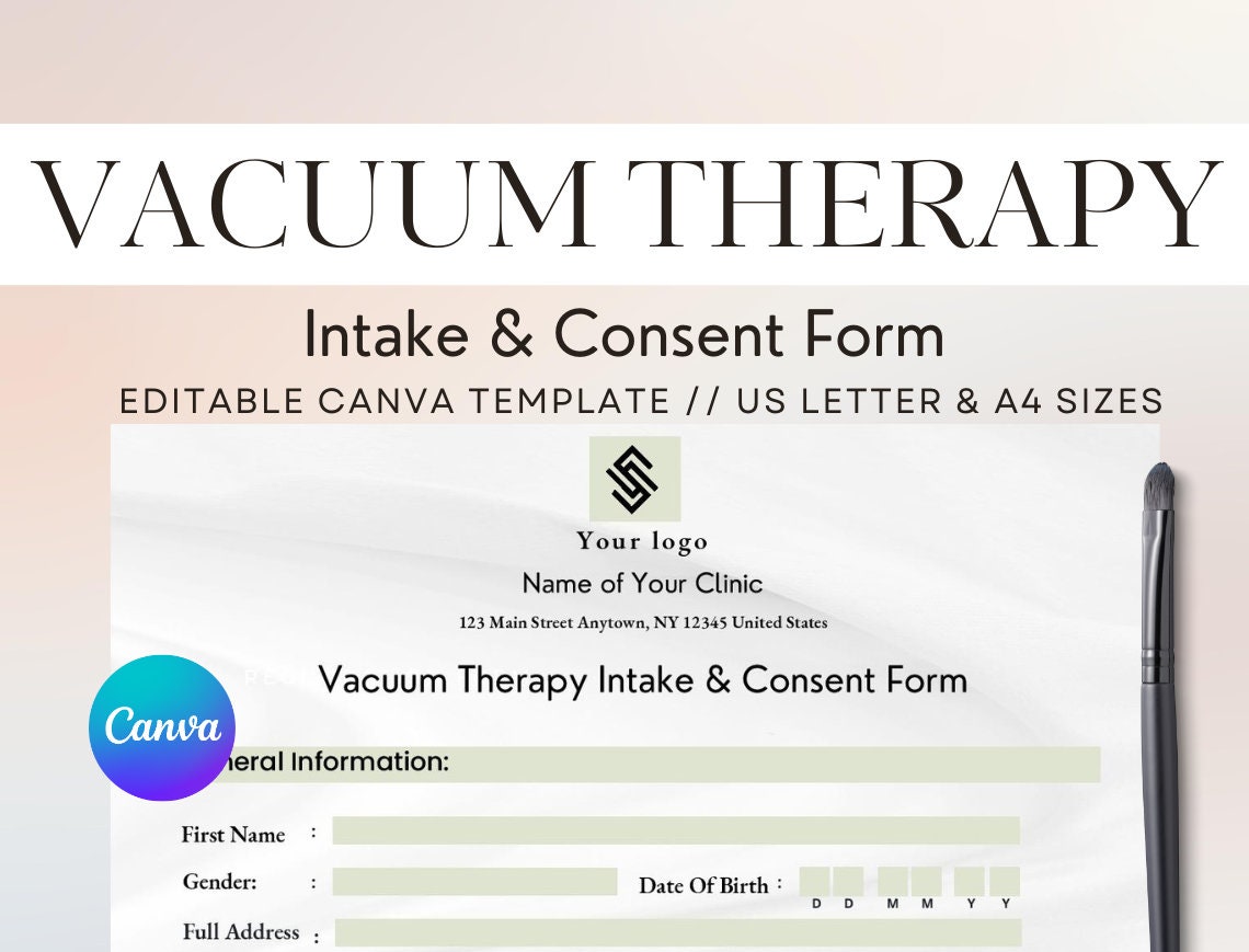 Vacuum Therapy Consent Form & Intake Form Butt Lift Intake - Etsy