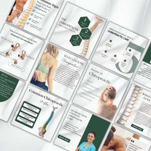 50 Chiropractor Social Media Posts | Editable Canva Templates ...