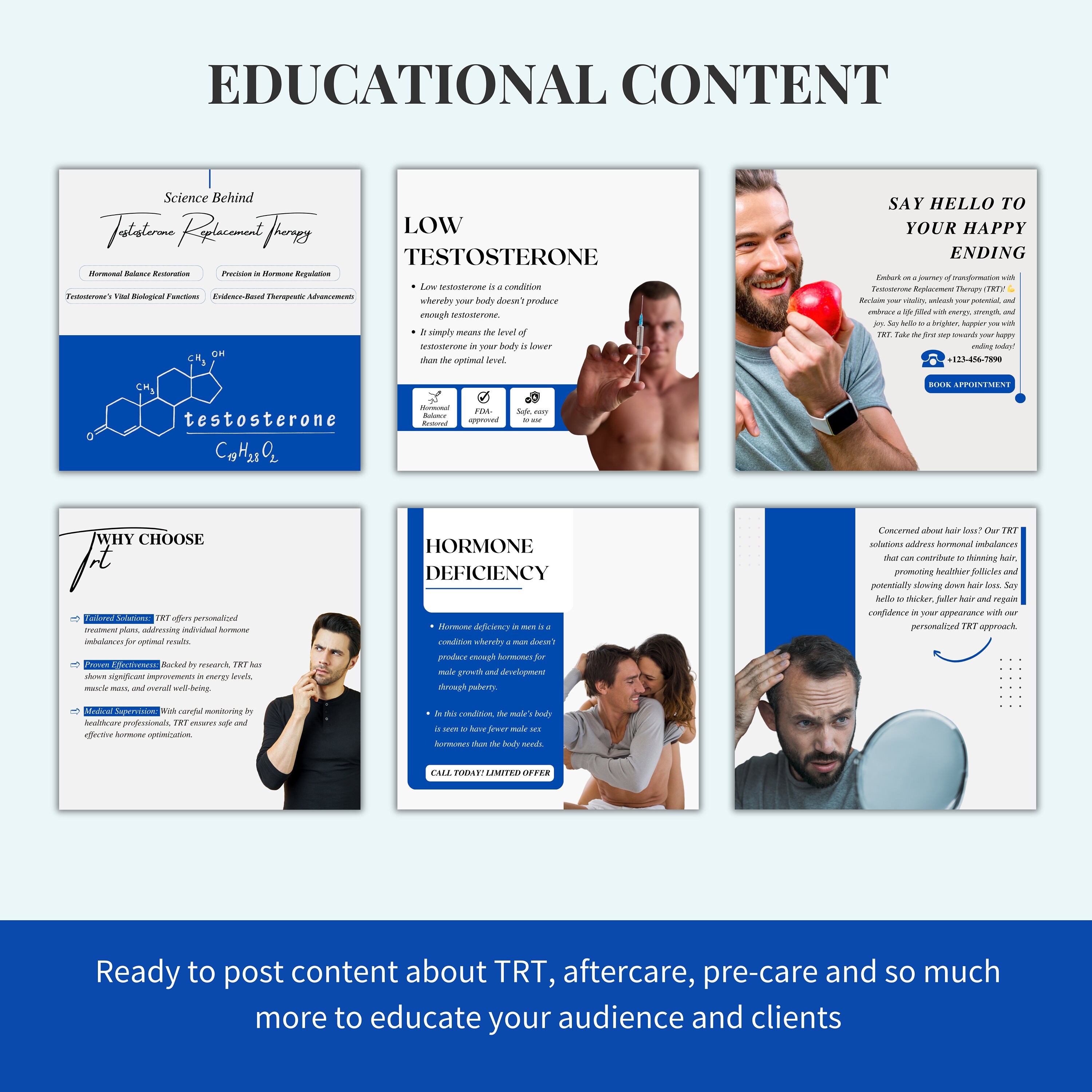 Testosterone Replacement Therapy Canva Editable Template | TRT ...