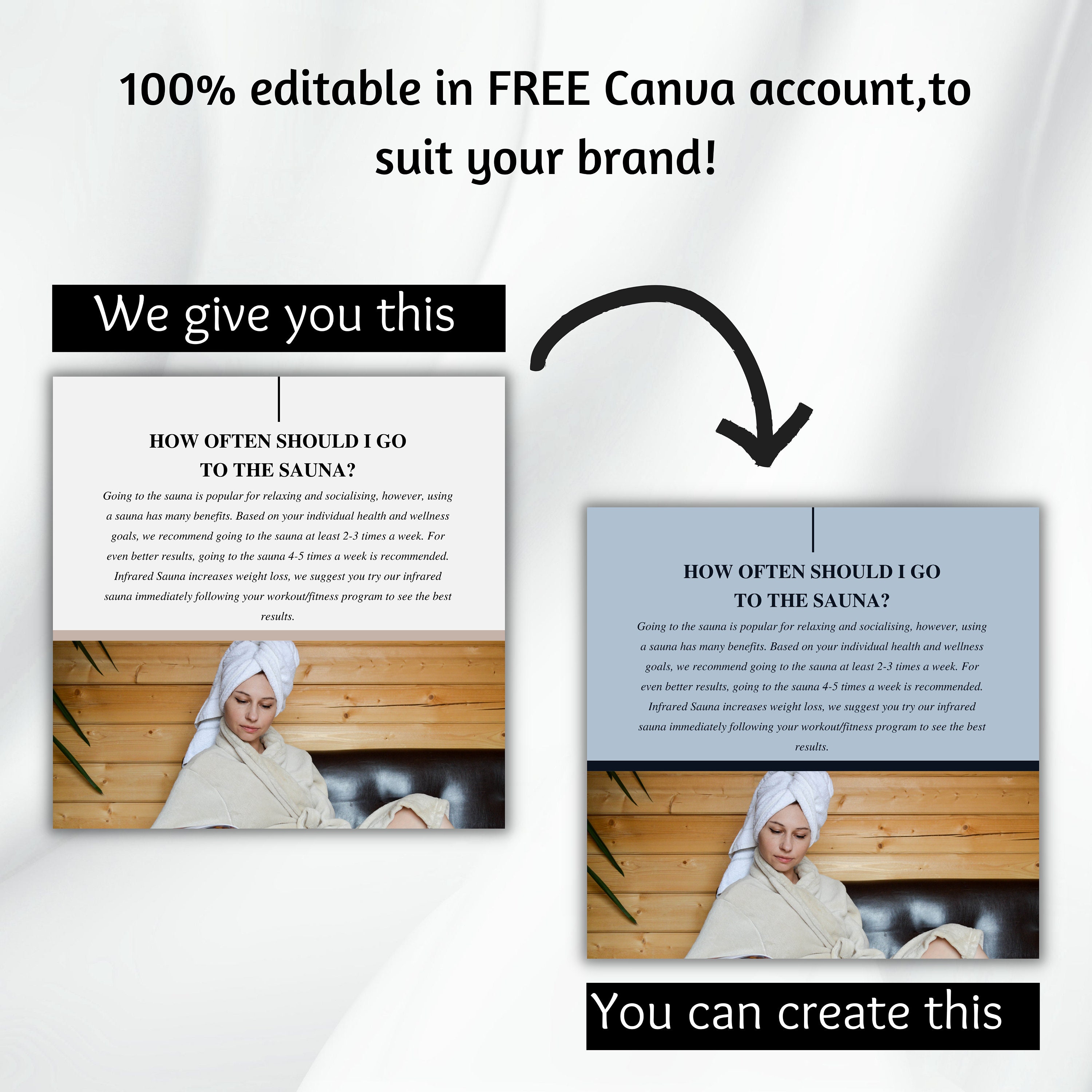 Infrared Sauna Therapy , Instagram Posts, Social Media Templates, Canva ...