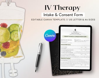 IV Therapy Intake, Consent, and Aftercare Form, Intravenous Therapy ...