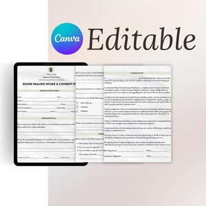 Sound Healing Intake Form: Energy Healing Consent (canva Template) - Etsy