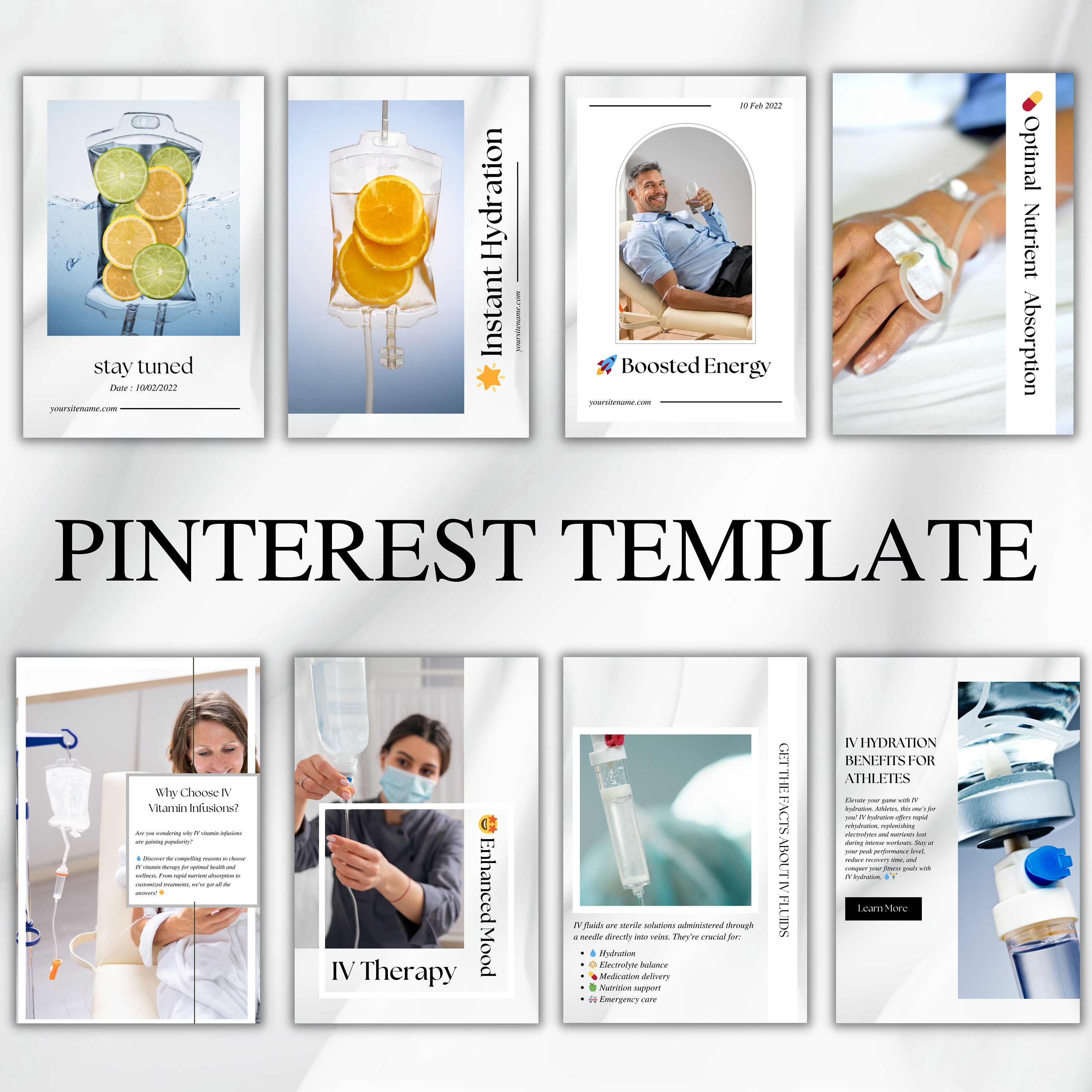 IV Therapy Canva Templates: Nurse Injector, Vitamin Drip (editable) - Etsy