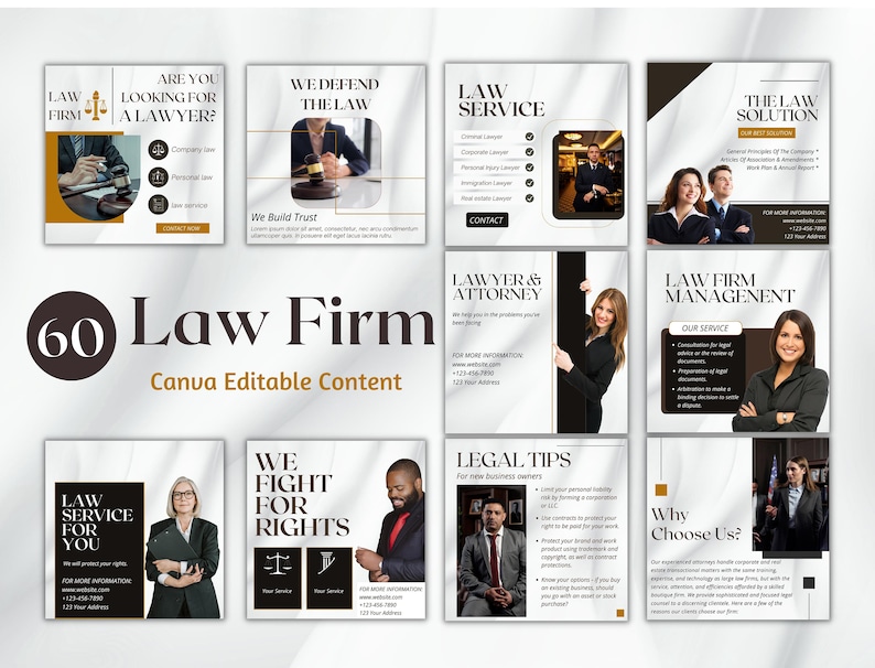 LAWYER TEMPLATE — Instagram Posts Template for Law Office, Attorney ...